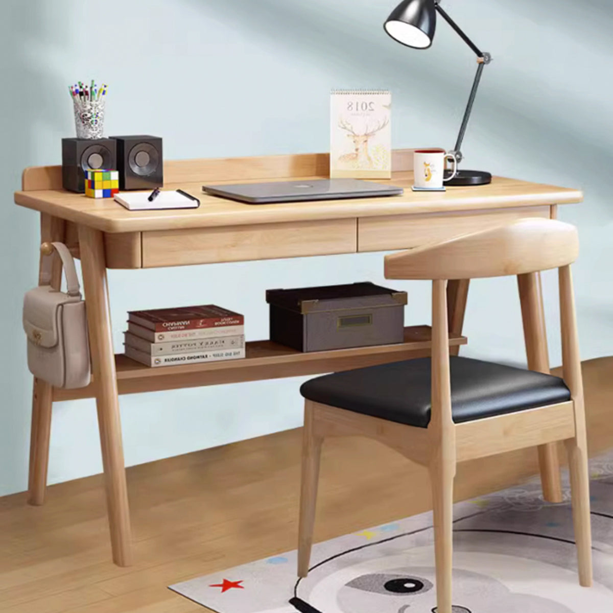 Benton Wooden Design Study Work Desk – Mirai Town Shop
