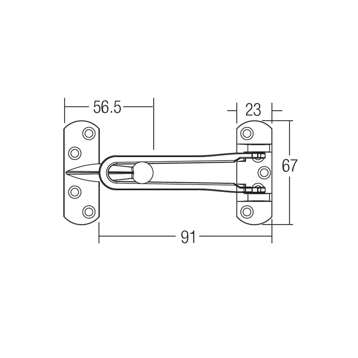 ARMOR Door Guard Latch Polished Brass ADG-911/PB – Mirai Town PLT