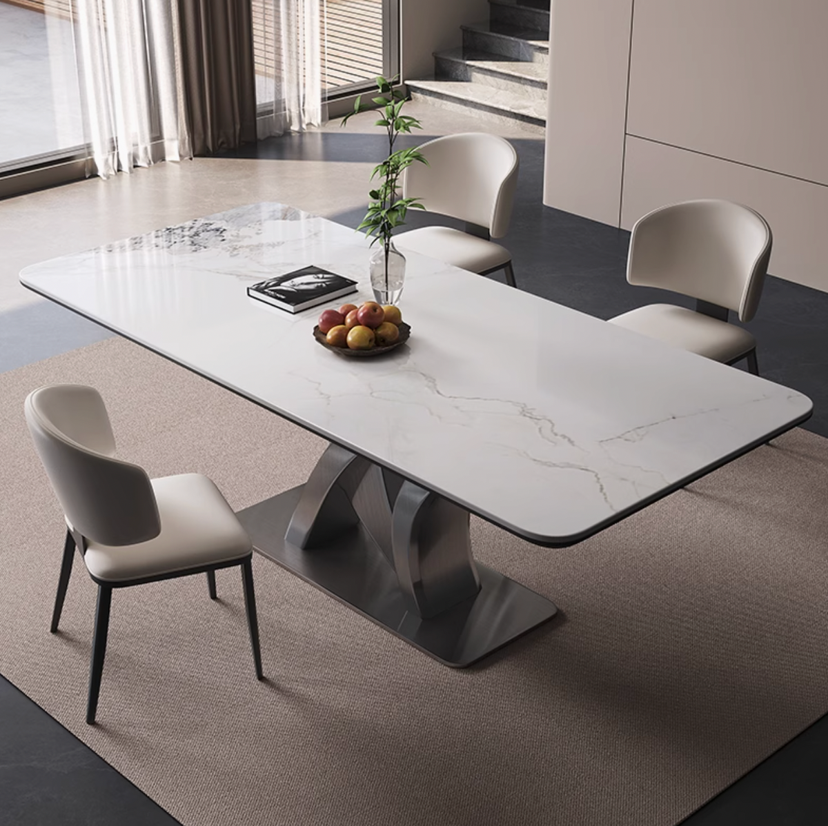 Howell Exquisite Italian Lluxury Modern Sintered Stone Dining Table ...