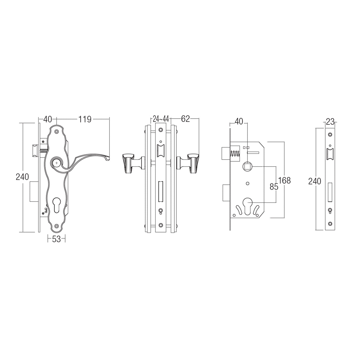 ARMOR Double Cylinder Lock ALM-4085/D60/AB/IZ001 – Mirai Town Shop