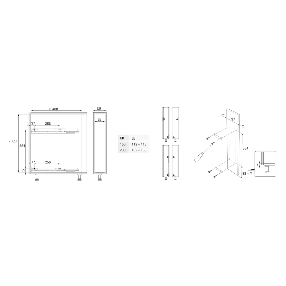 HETTICH Lario 400 Base Pull-Out – Mirai Town PLT