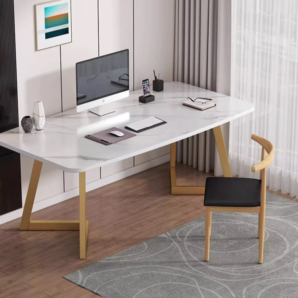 Donnelly Computer Study Work Desk Designer Leg – Mirai Town Shop