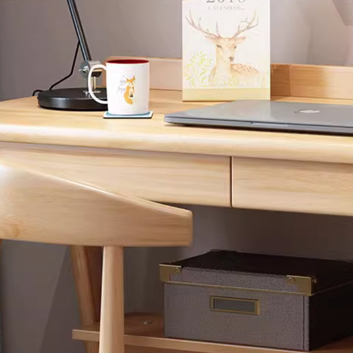 Benton Wooden Design Study Work Desk – Mirai Town Shop