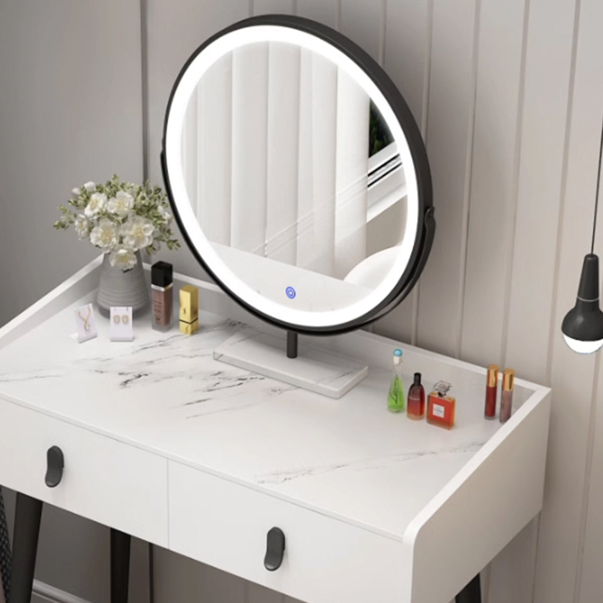 Sosa Minimalist Slate Top Dressing Table Set 0.6m to 1.2m – Mirai Town PLT