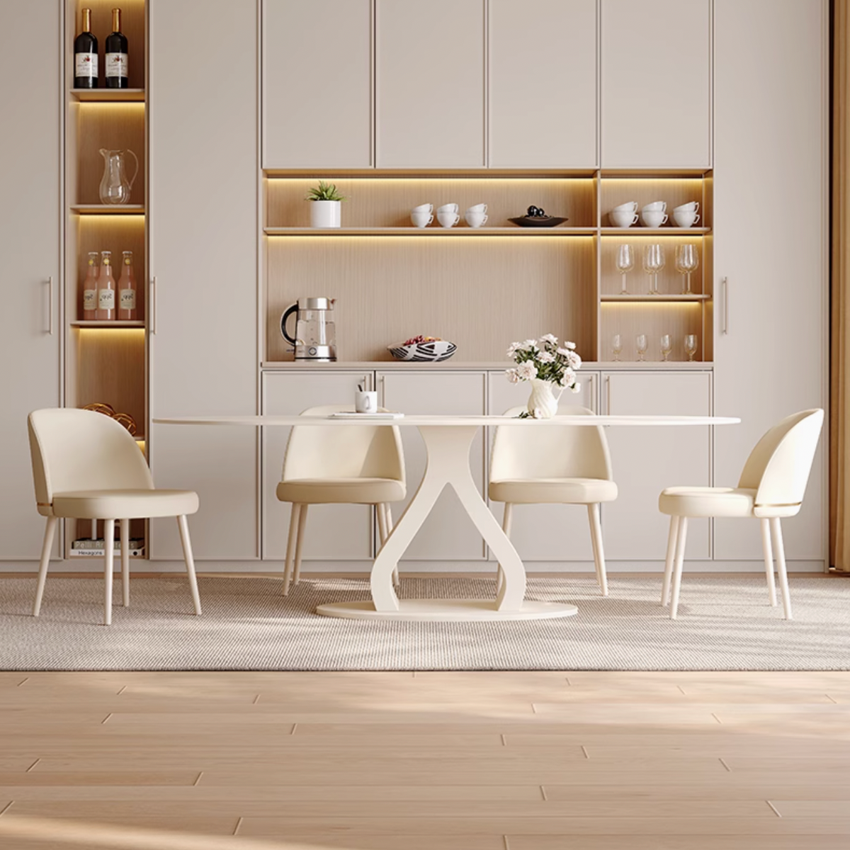 Simpson Off White Cream Influencer Dining Table – Mirai Town PLT