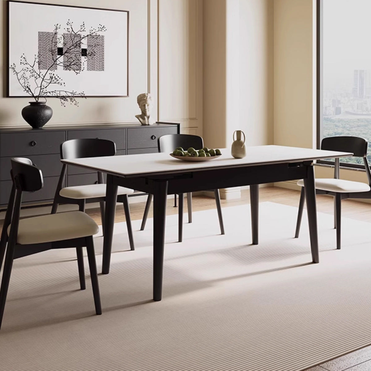 Troy White Slate Extendable Dining 1.2m to 2m – Mirai Town PLT