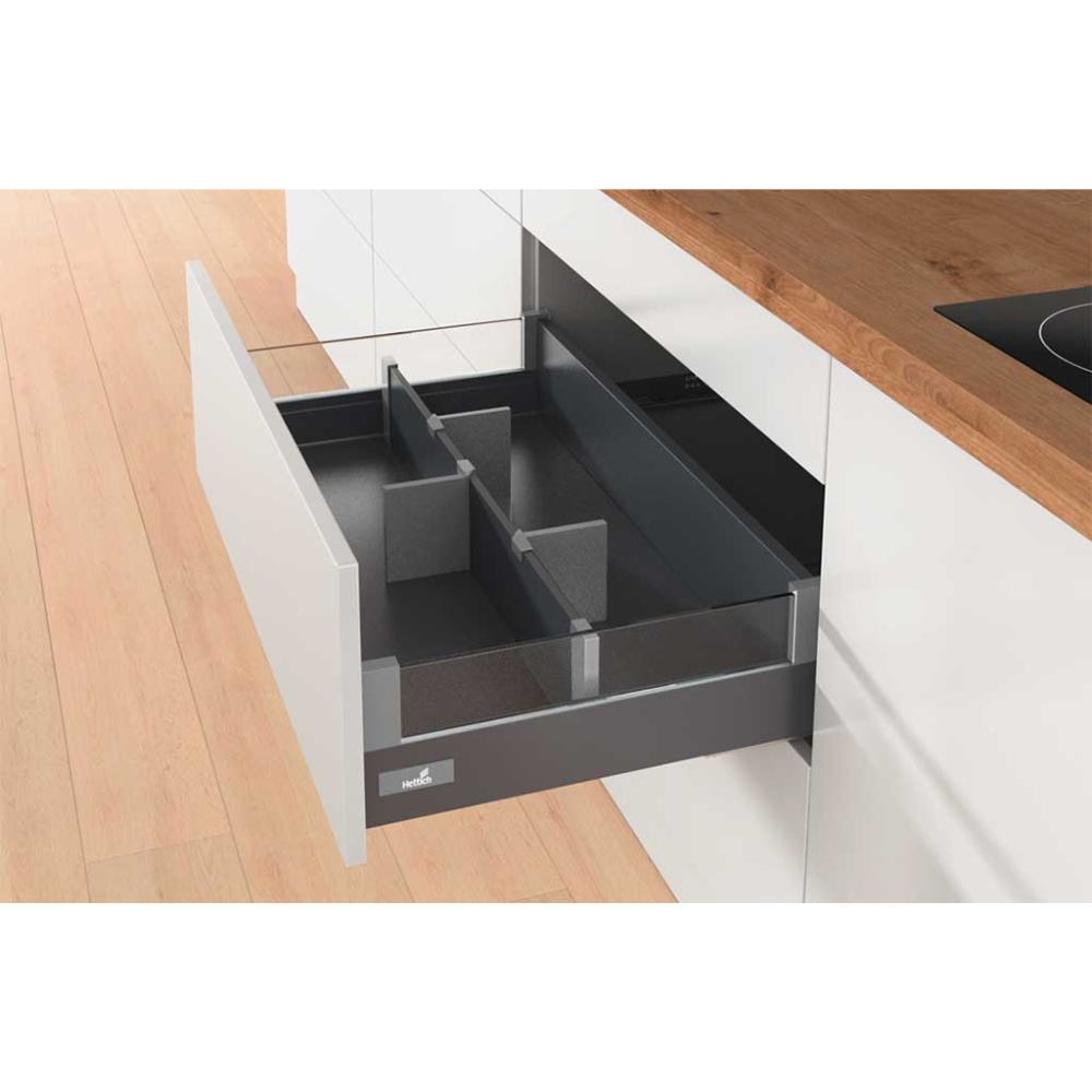 HETTICH Orga Store 820 , Aluminium profile with plastic lengthways div ...