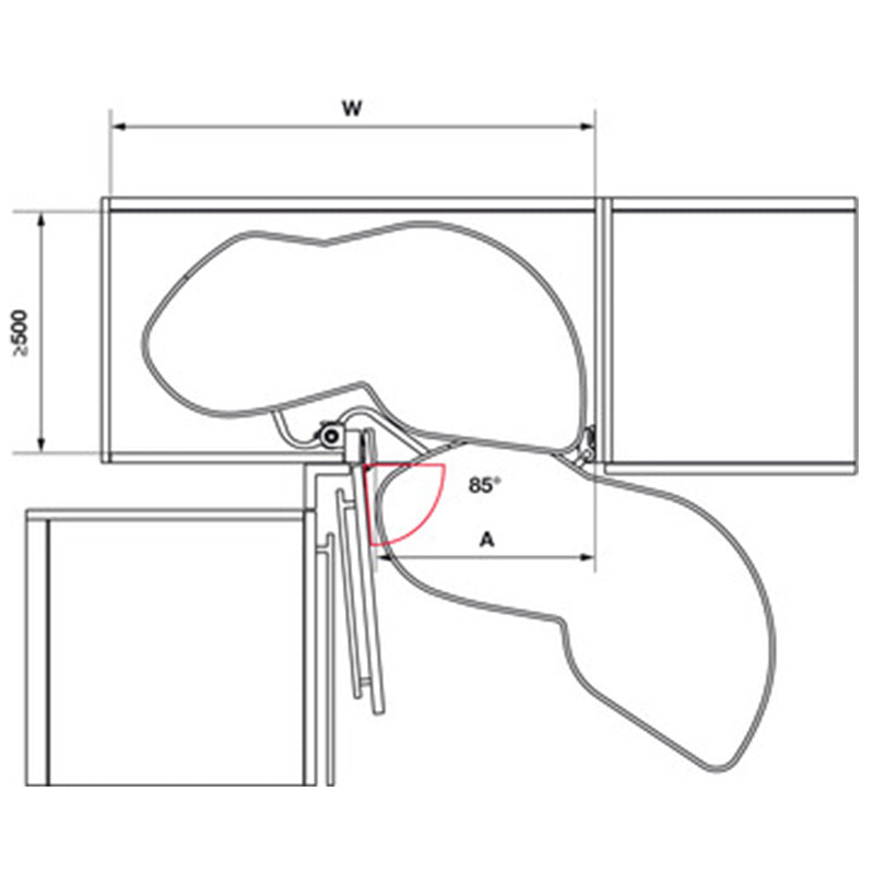 HAFELE Lemans 2 Swivel Corner Unit – Mirai Town Shop